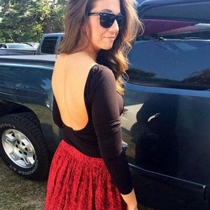 Tops | Ackless Long Sleeve Bodysuit Open Back Top Tee | Poshmark